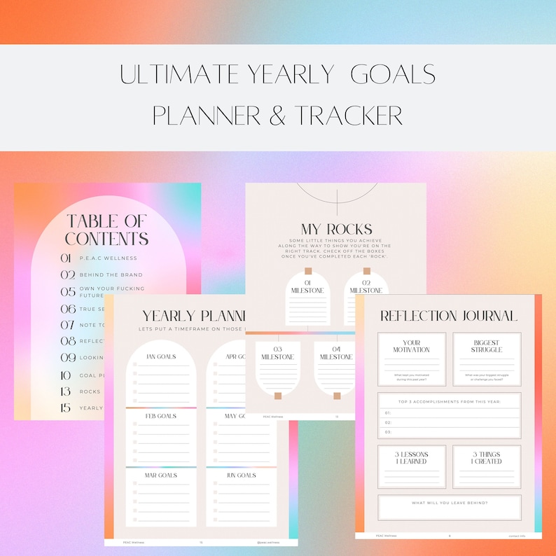 Ultimate Printable Goal Setting Planner | Business Planner | Yearly ...