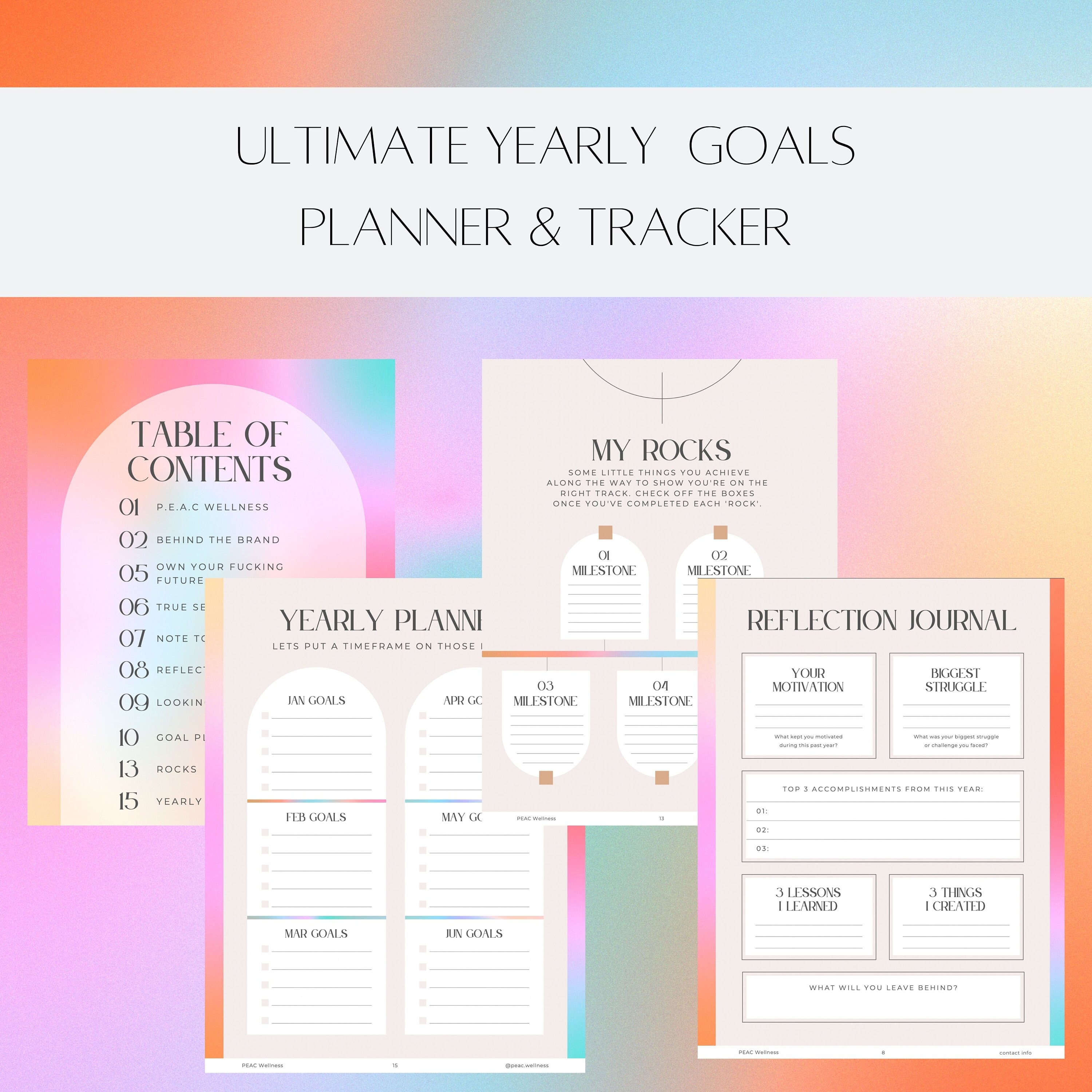 Ultimate Printable Goal Setting Planner | Business Planner | Yearly ...