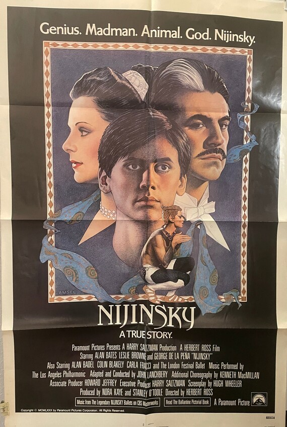 NIJINSKY the Poster From the 1980 Movie. Folded and in | Etsy