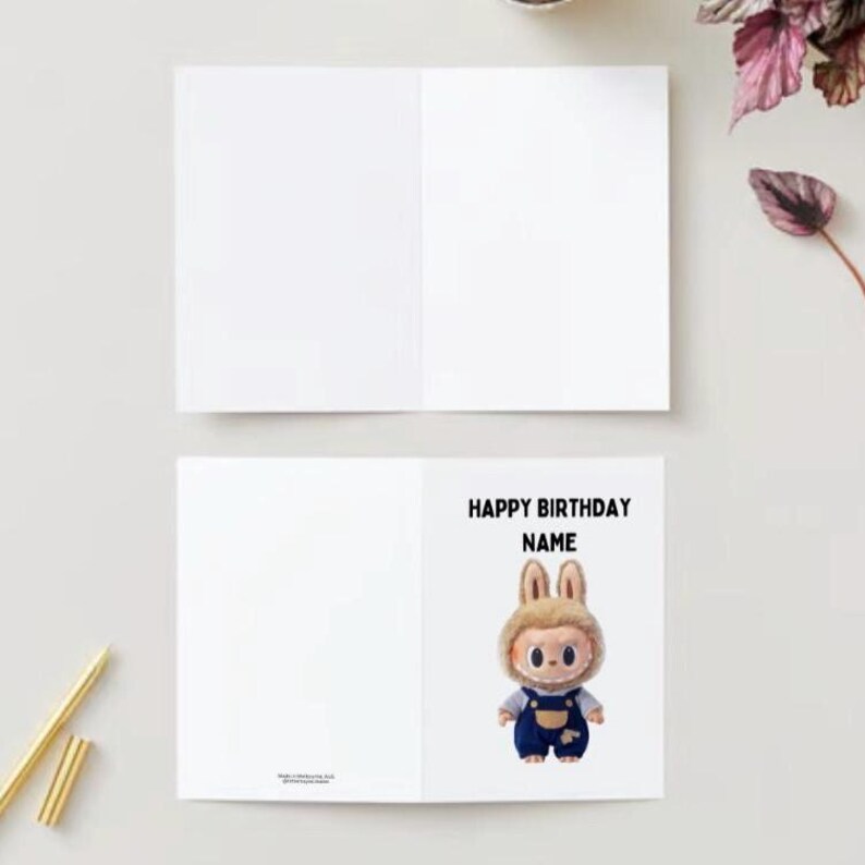Labubu Popmart Labubu Card Labubu Cutesy Card Greeting Card Blank Card ...