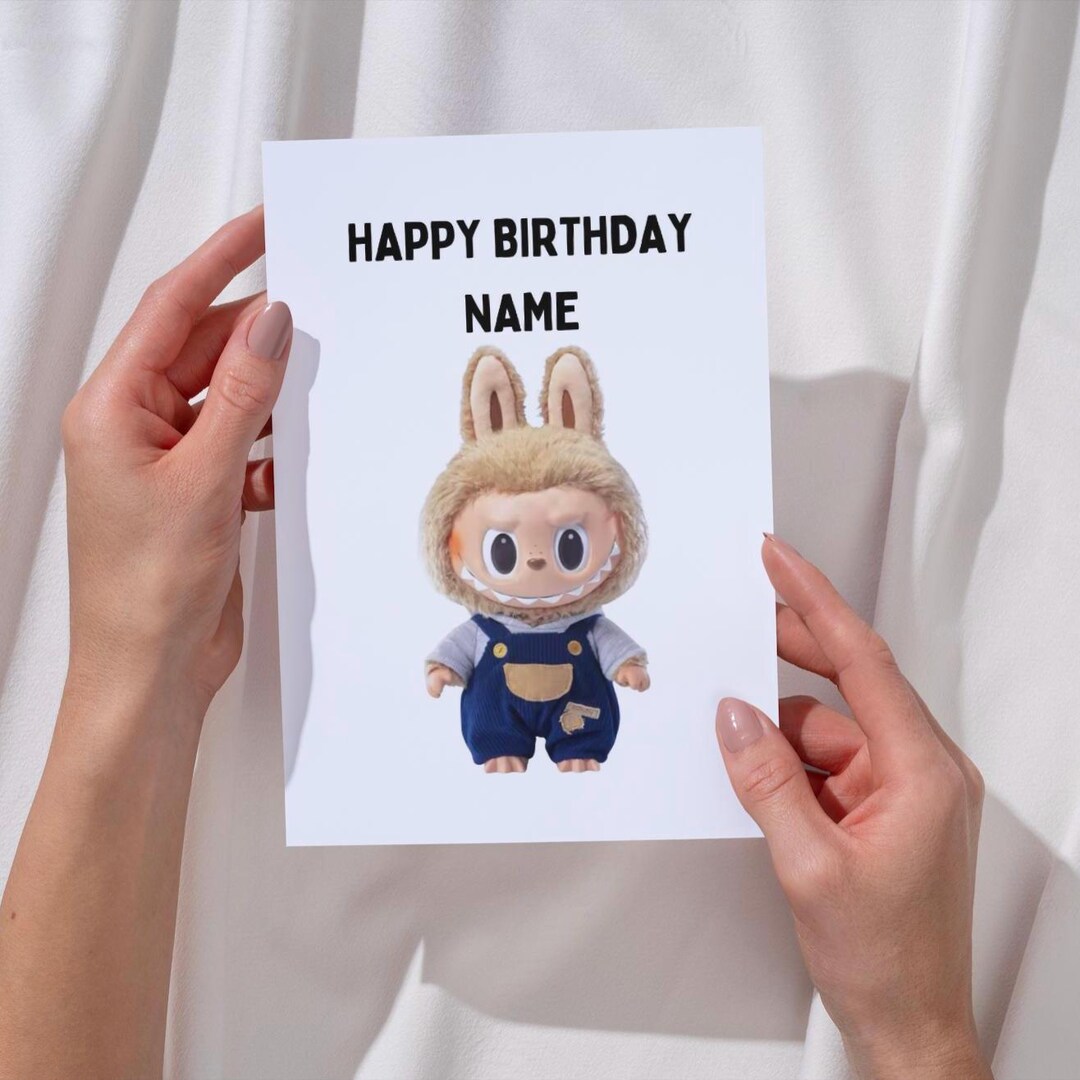 Labubu Popmart Labubu Card Labubu Cutesy Card Greeting Card Blank Card ...