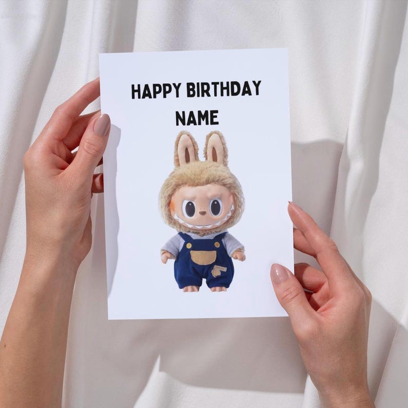 Labubu Popmart Labubu Card Labubu Cutesy Card Greeting Card Blank Card ...