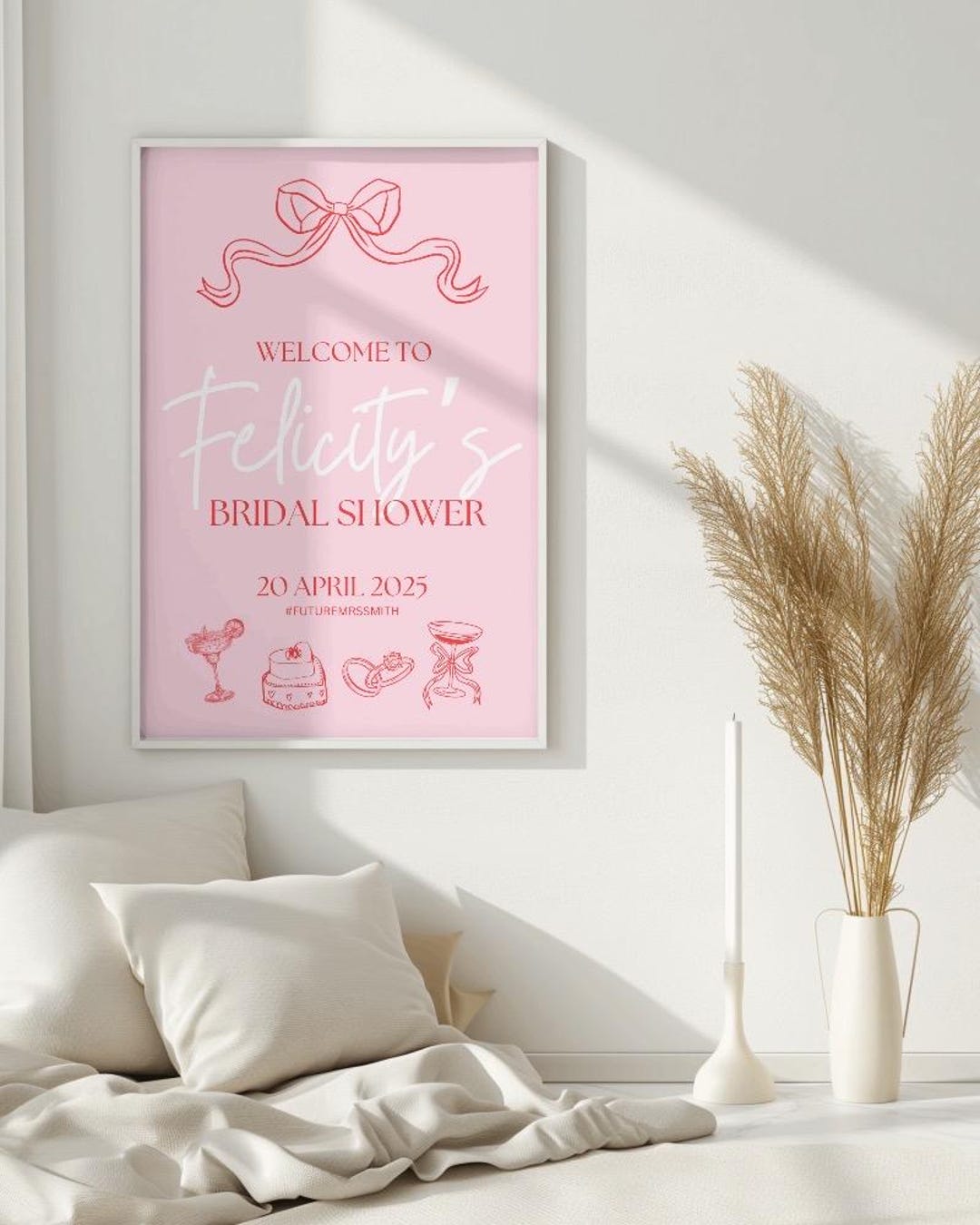 Hens Party Sign Printable Bridal Shower Sign Bachelorette Sign Wedding ...