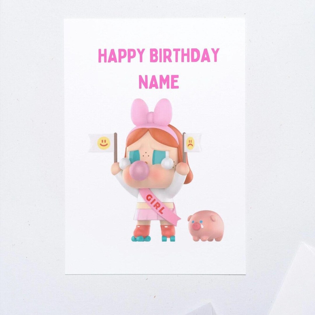 CRYBABY | Popmart Crybaby Card | Cry Bab Cutesy Card | Greeting Card ...
