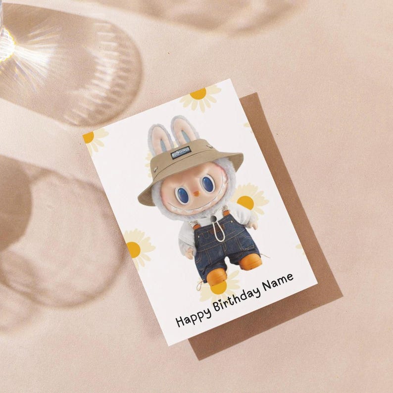 Labubu Popmart Labubu Card Labubu Cutesy Card Greeting Card Blank Card ...