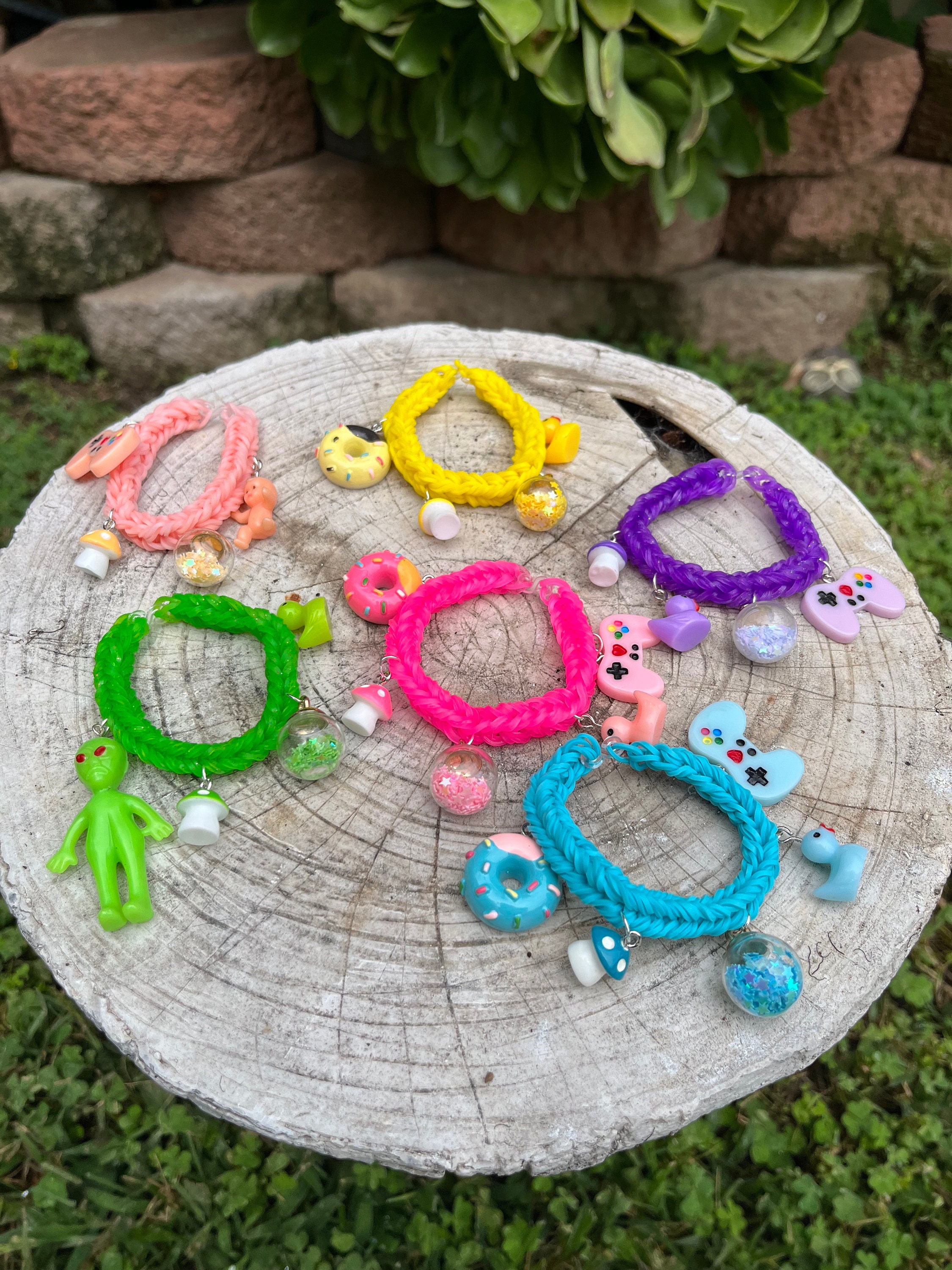 Charm Rubber Bracelets - Etsy