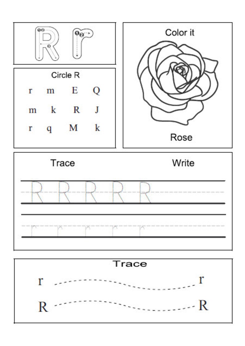 26 Printable Uppercase and Lowercase Alphabet Tracing & Coloring ...