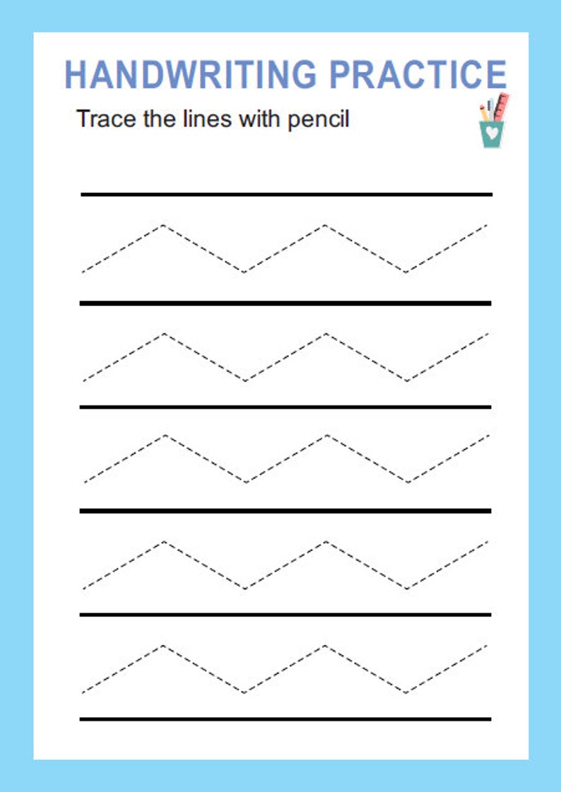 17 Printable Handwriting Tracing Practice Worksheets. Preschool ...