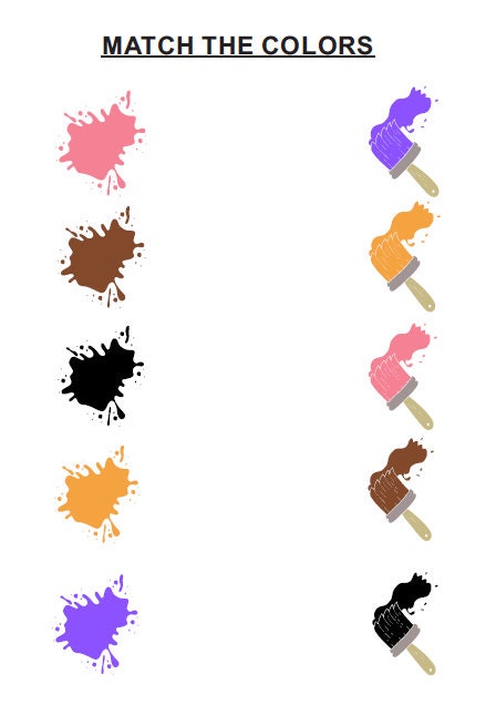 14 Printable Coloring and Matching the Colors Worksheets. Preschool ...