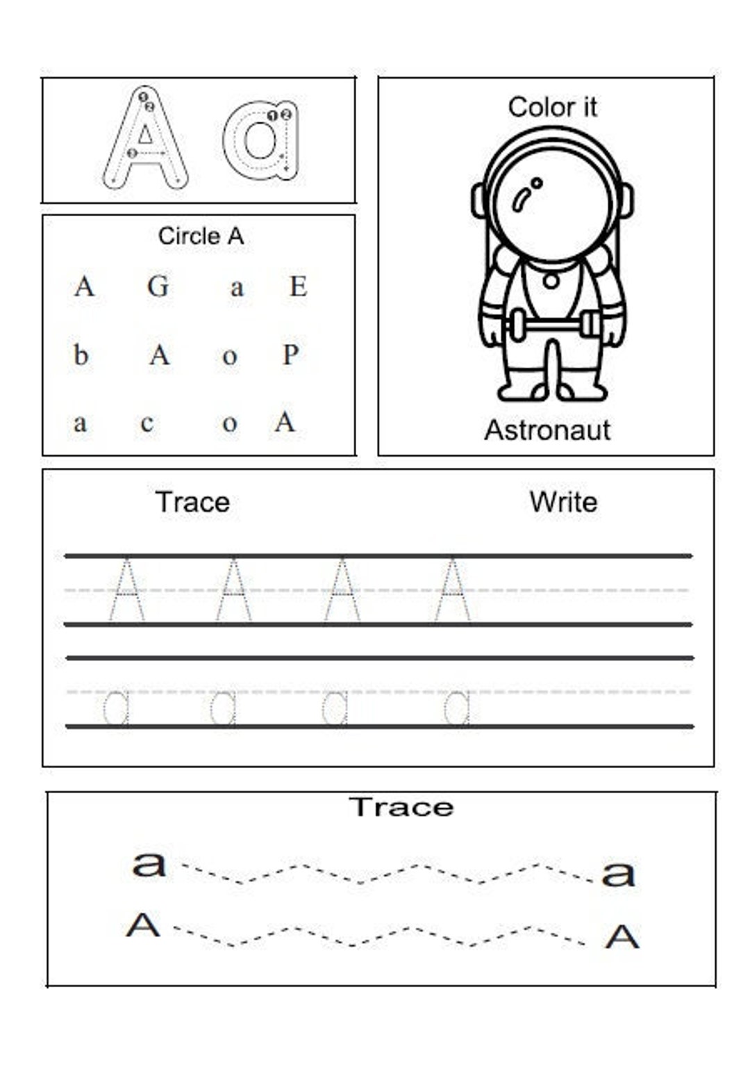 26 Printable Uppercase and Lowercase Alphabet Tracing & Coloring ...