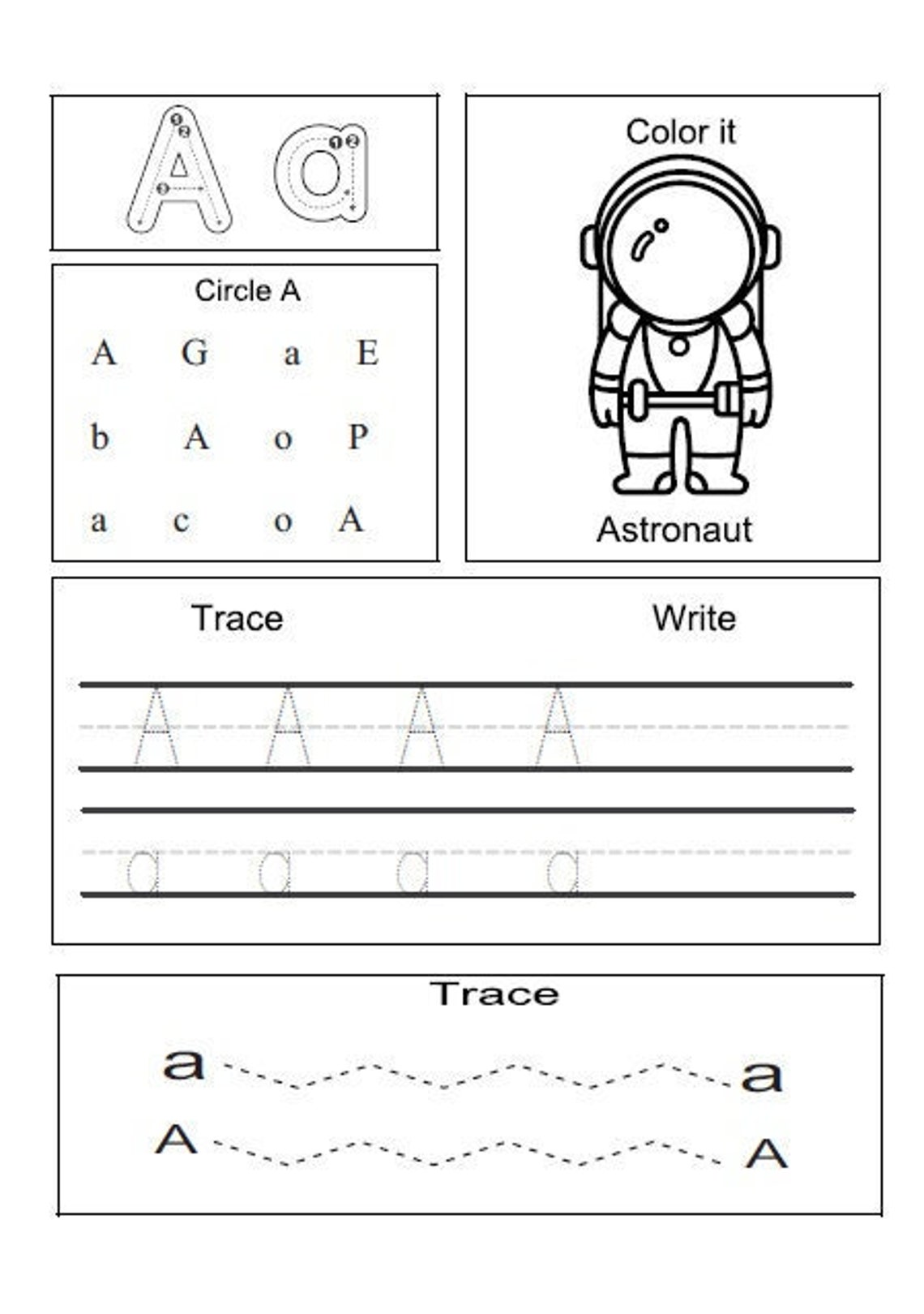 26 Printable Uppercase and Lowercase Alphabet Tracing & Coloring ...