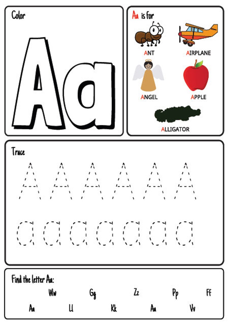 26 Printable Uppercase & Lower Case Alphabet Tracing Worksheets ...