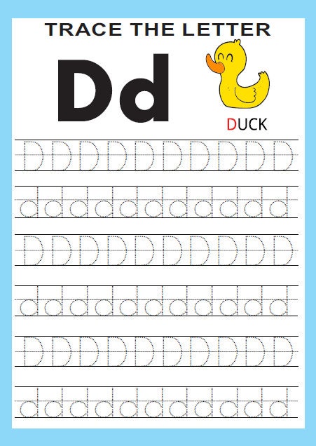 26 Printable Uppercase & Lowercase Alphabet Tracing Worksheets ...