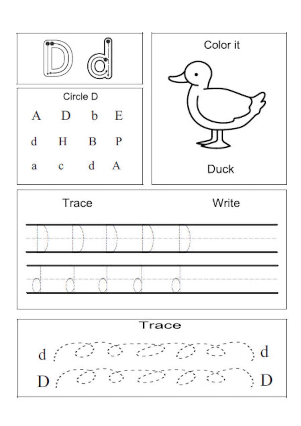 26 Printable Uppercase and Lowercase Alphabet Tracing & Coloring ...
