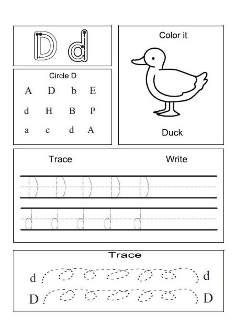 26 Printable Uppercase and Lowercase Alphabet Tracing & Coloring ...