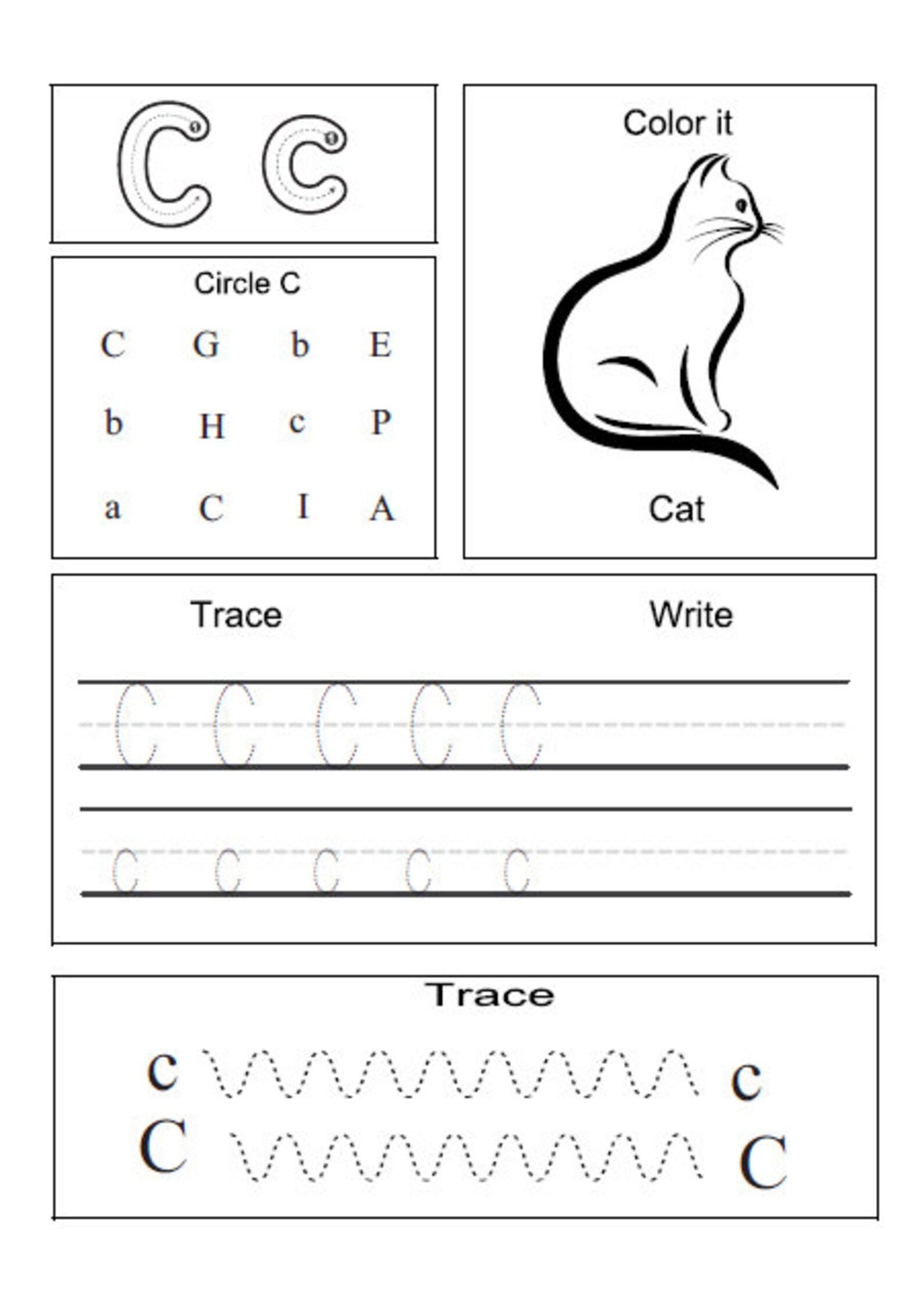 26 Printable Uppercase and Lowercase Alphabet Tracing & Coloring ...