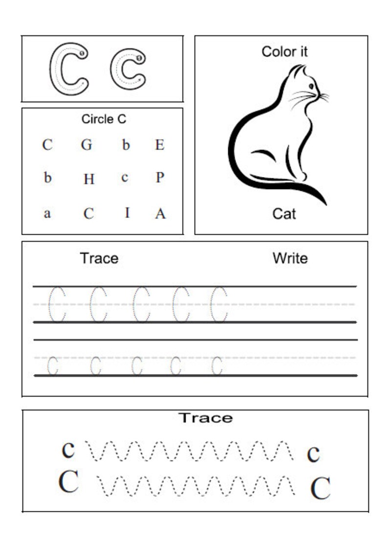 26 Printable Uppercase and Lowercase Alphabet Tracing & Coloring ...