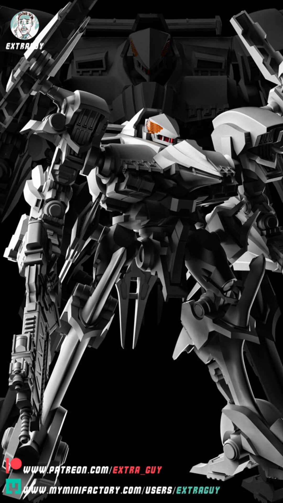 Spikey Bits Mech 100mm Https://www.myminifactory.com/users/extraguy - Etsy