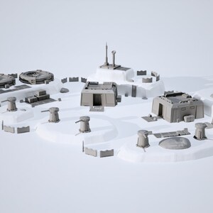 Sci-fi Artic Outpost Terrain, Star Battles, Caledonia Miniatures - Etsy