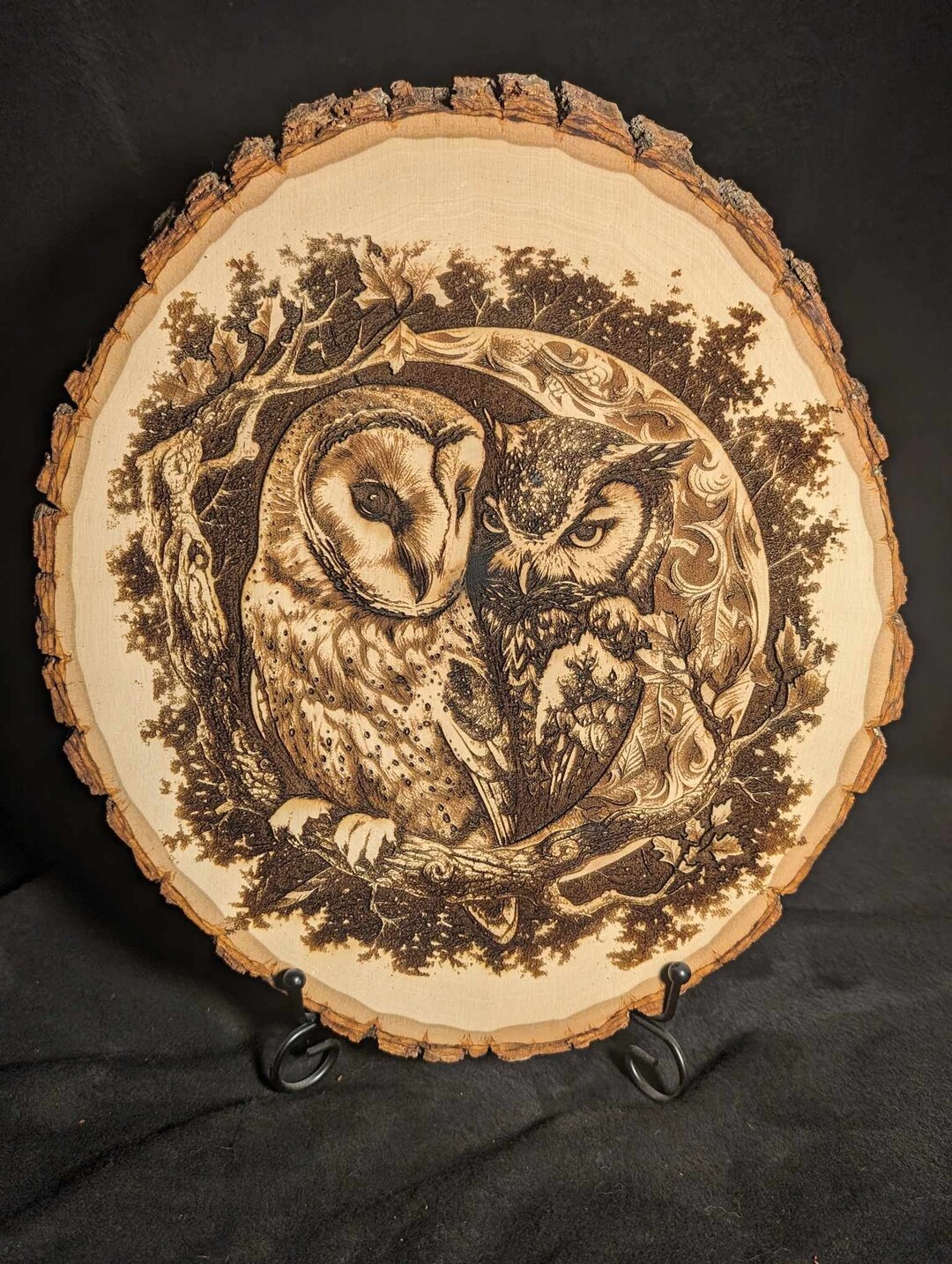 Decorative Wood Round - Owls - Intricate Laser Design - Etsy