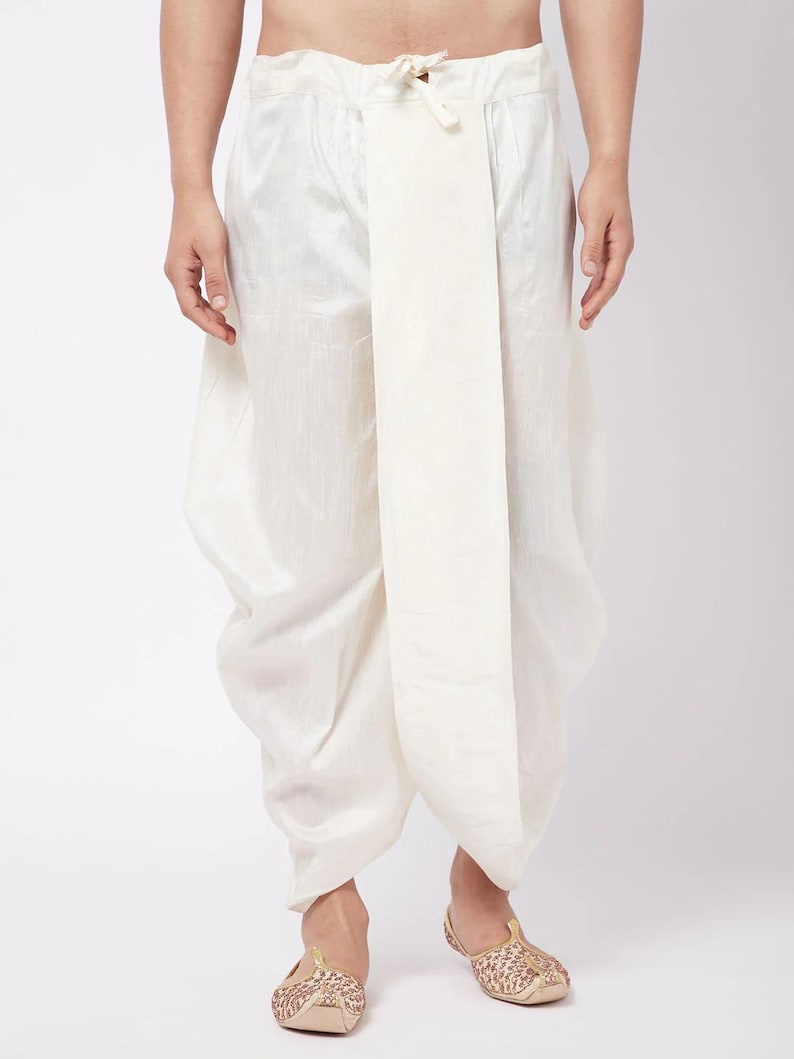 Dhoti Pants for Men, Raw Silk Dhoti Pyjama for Kurta, Traditional Dhoti ...