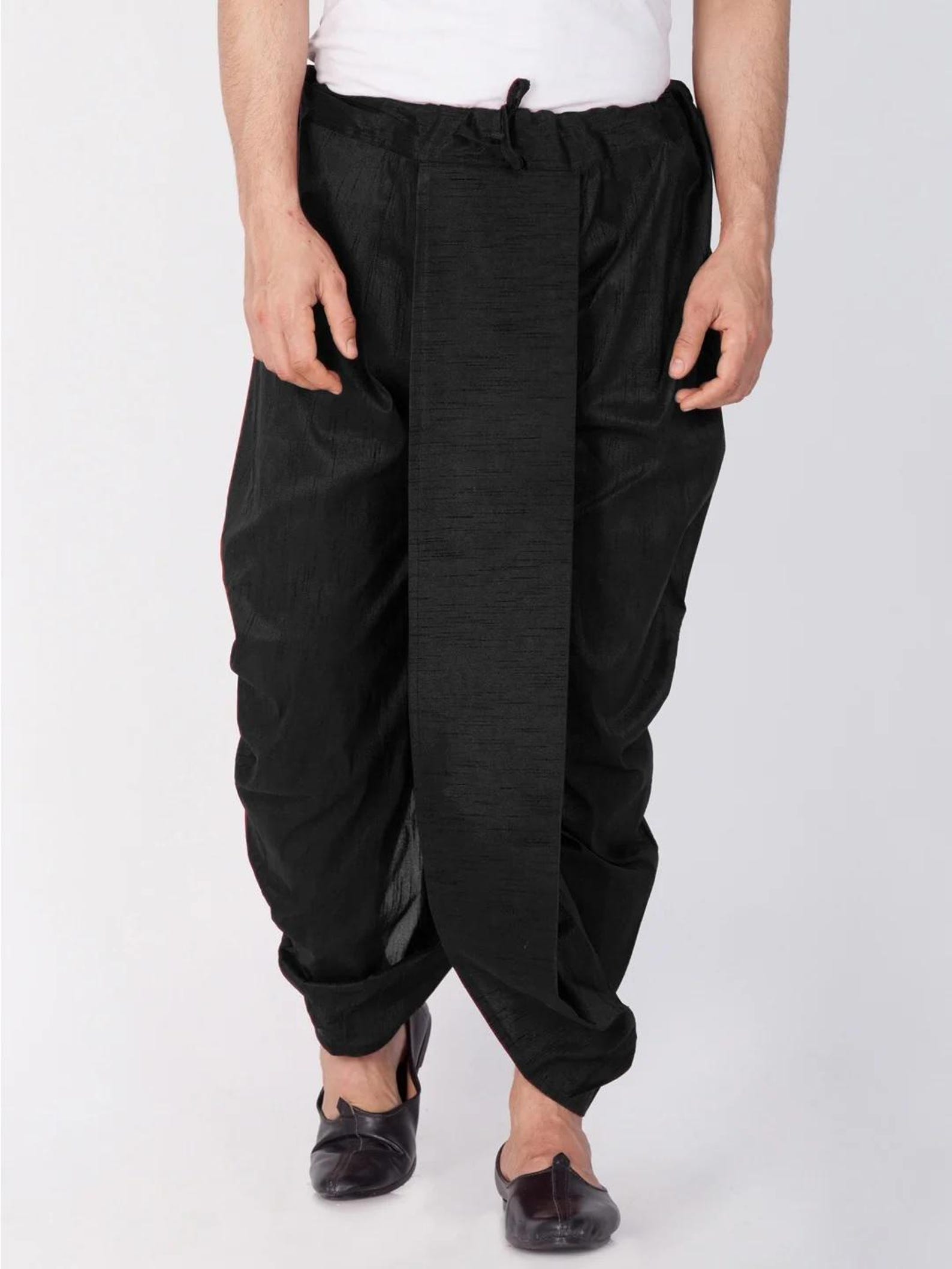 Dhoti Pants for Men, Raw Silk Dhoti Pyjama for Kurta, Traditional Dhoti ...