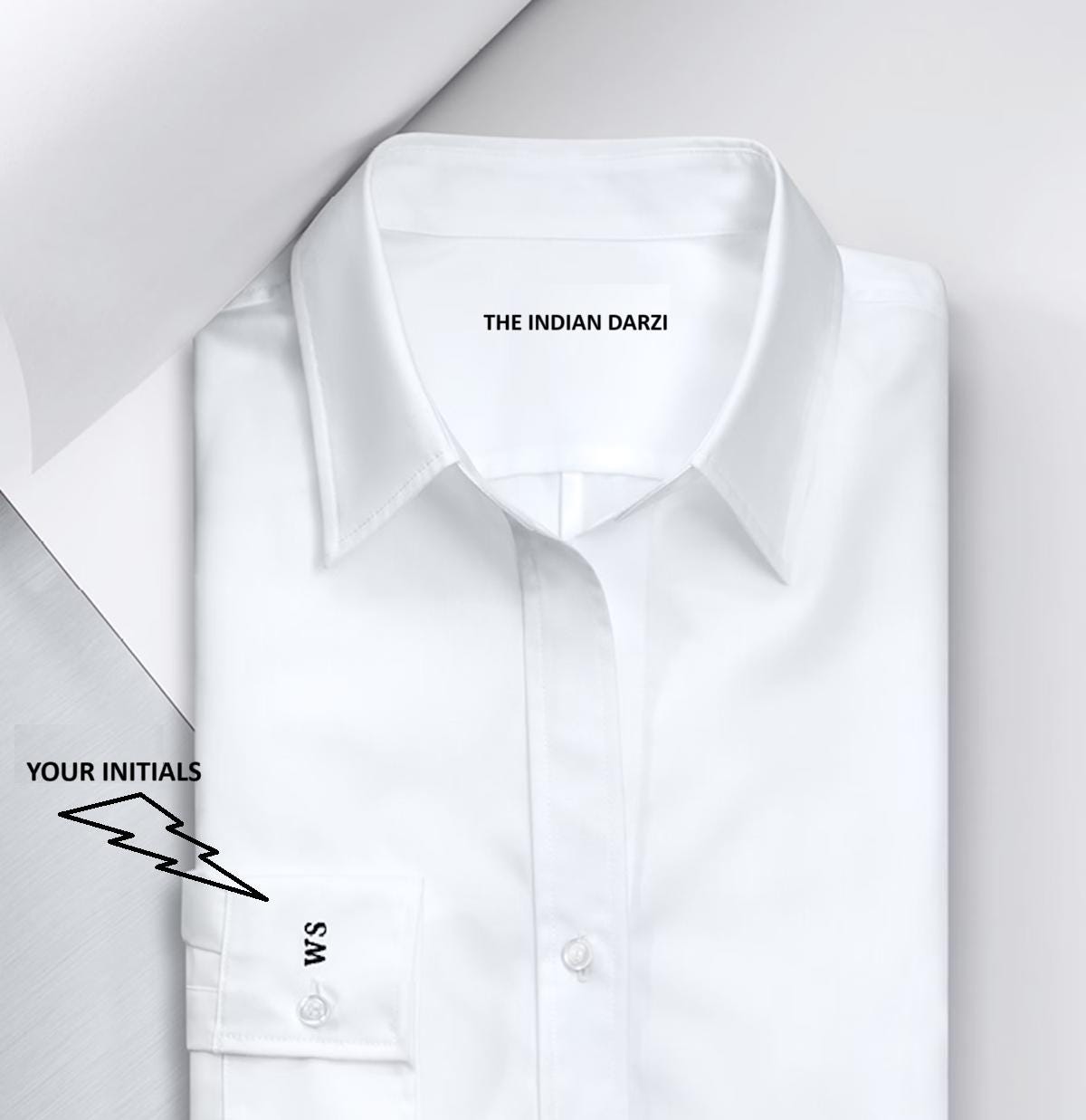 Custom Embroidery Full Sleeves Shirt, Personalized Text & Business Logo ...
