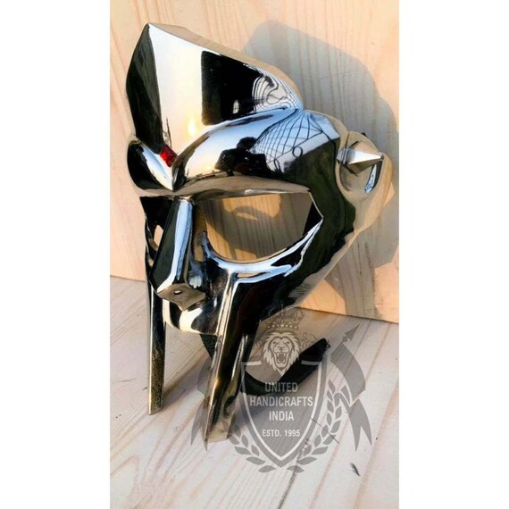 Steel Roman Gladiator Helmet Face Mask Hand Forged MF Doom Medieval ...