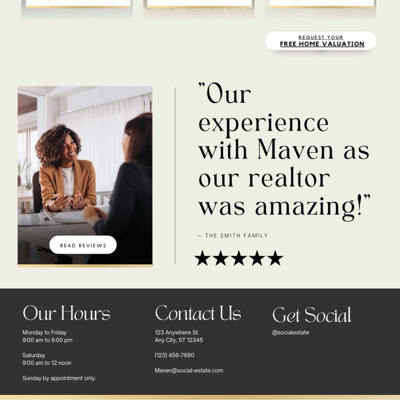 6 Page Website Template for Realtors, Mortgage Loan Officers, Real ...