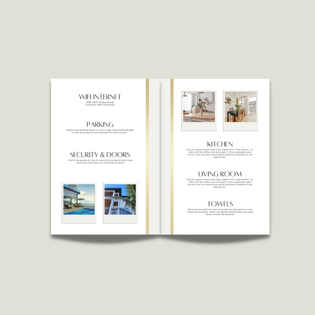 VRBO Welcome Guide Guest Book Template Editable Airbnb Canva Template ...