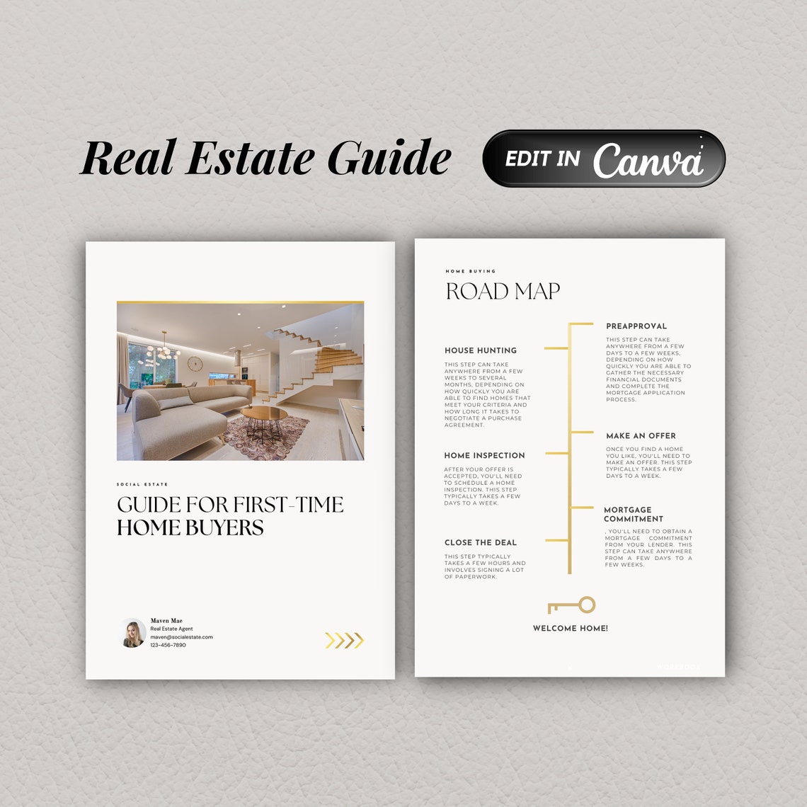 Real Estate Buyers Guide, Luxury Real Estate Marketing Template Bundle ...