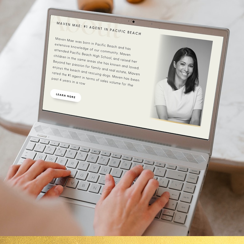 6 Page Website Template for Realtors, Mortgage Loan Officers, Real ...