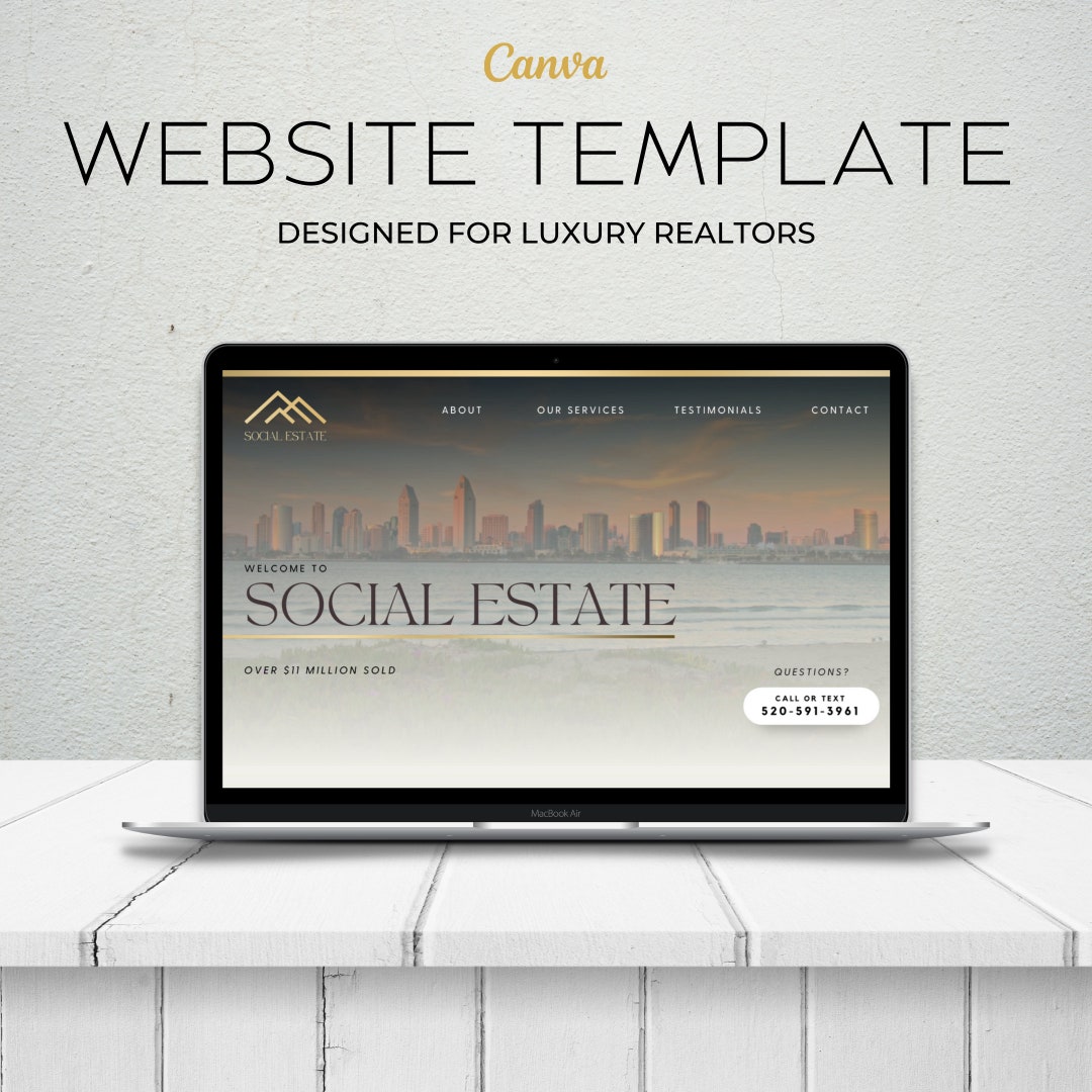 6 Page Website Template for Realtors, Mortgage Loan Officers, Real ...