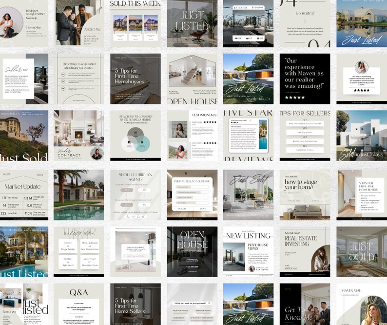 100 Modern Real Estate Instagram Templates Real Estate Social Media