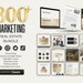 300+ Real Estate Marketing Bundle, Gold Luxury Customizable Social ...
