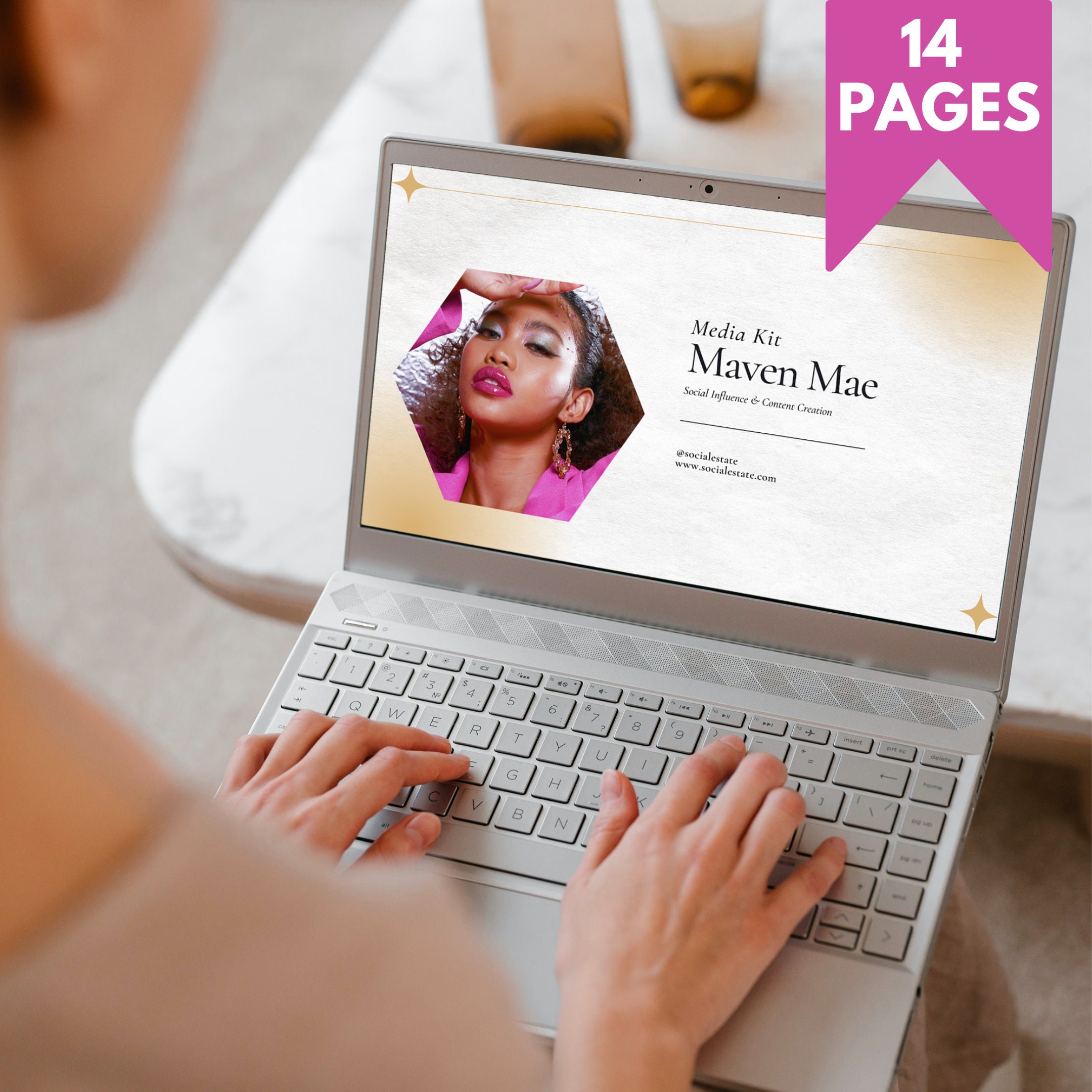 Pitch Deck Portfolio, Media Kit Template for Social Media Marketers ...