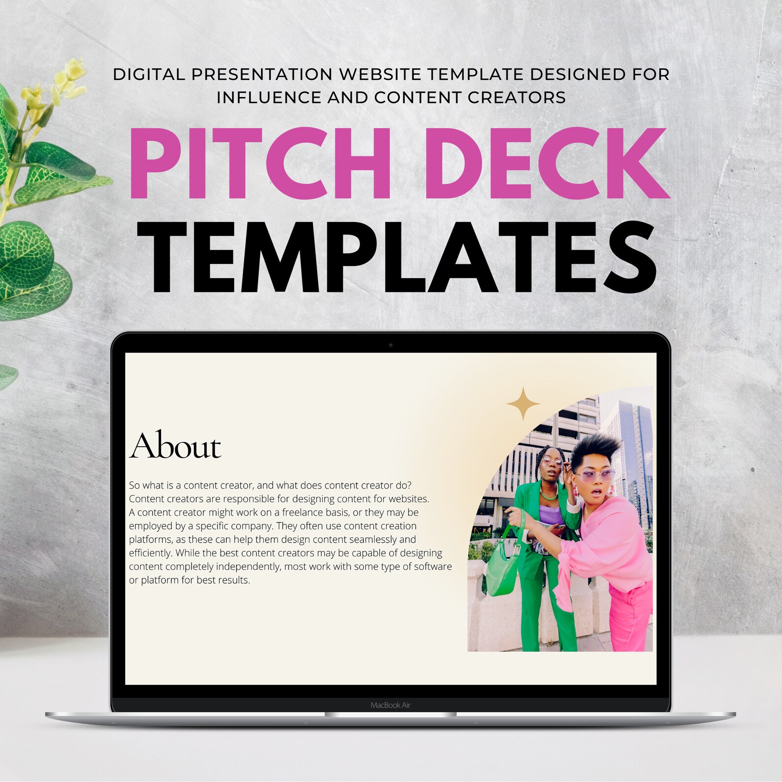 Pitch Deck Portfolio, Media Kit Template for Social Media Marketers ...