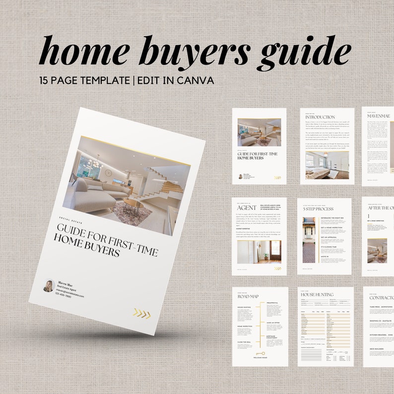 Real Estate Buyers Guide, Luxury Real Estate Marketing Template Bundle ...