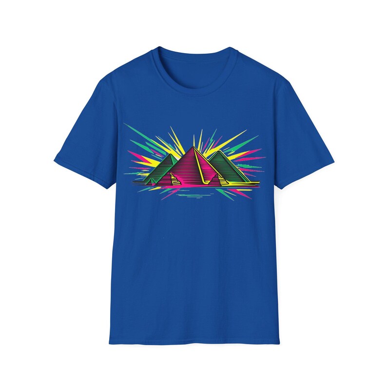 Great Pyramids T-shirt Neon Graphic Tee Ancient History Shirt Shirts ...