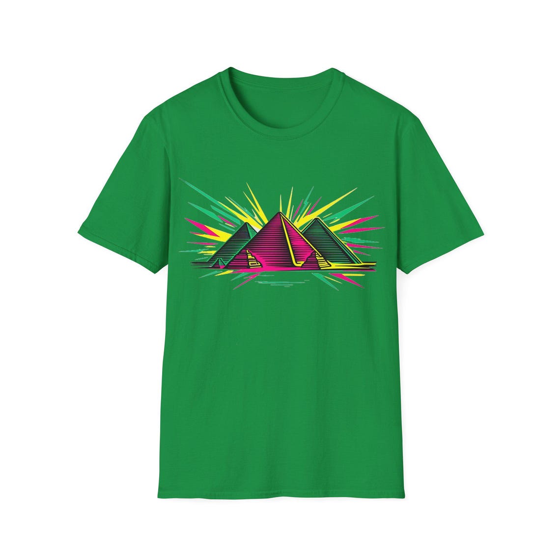 Great Pyramids T-shirt Neon Graphic Tee Ancient History Shirt Shirts ...