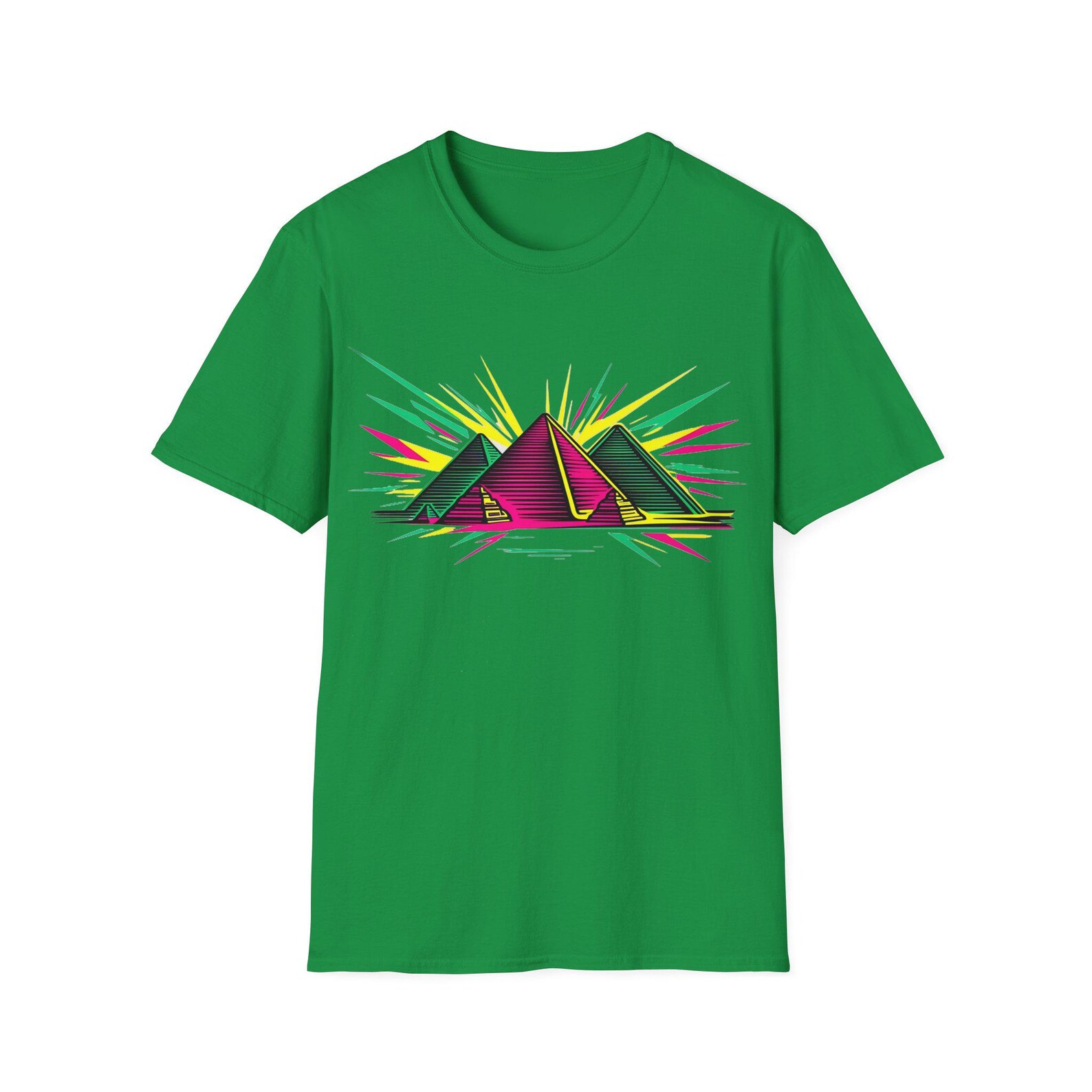 Great Pyramids T-shirt Neon Graphic Tee Ancient History Shirt Shirts ...