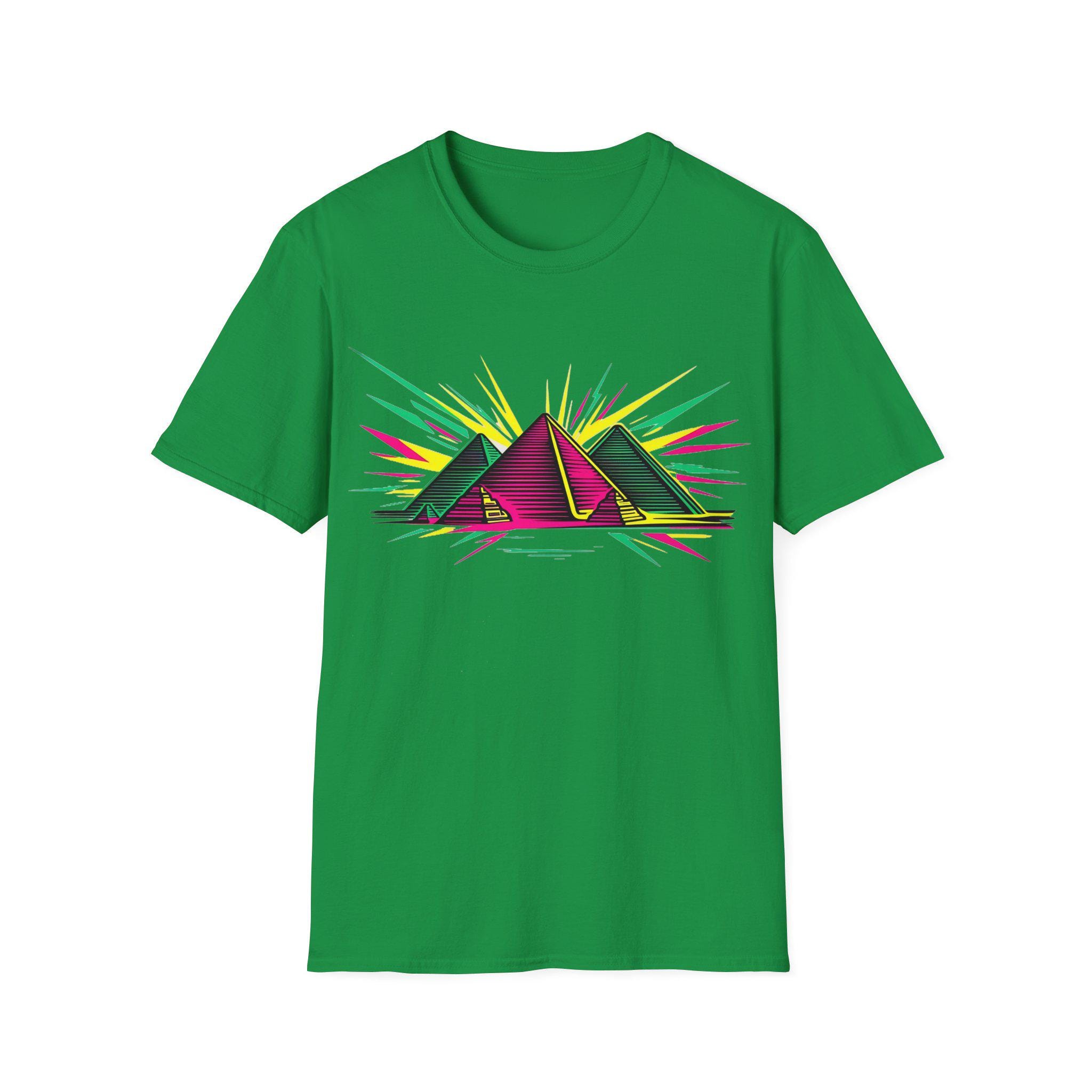 Great Pyramids T-shirt Neon Graphic Tee Ancient History Shirt Shirts ...