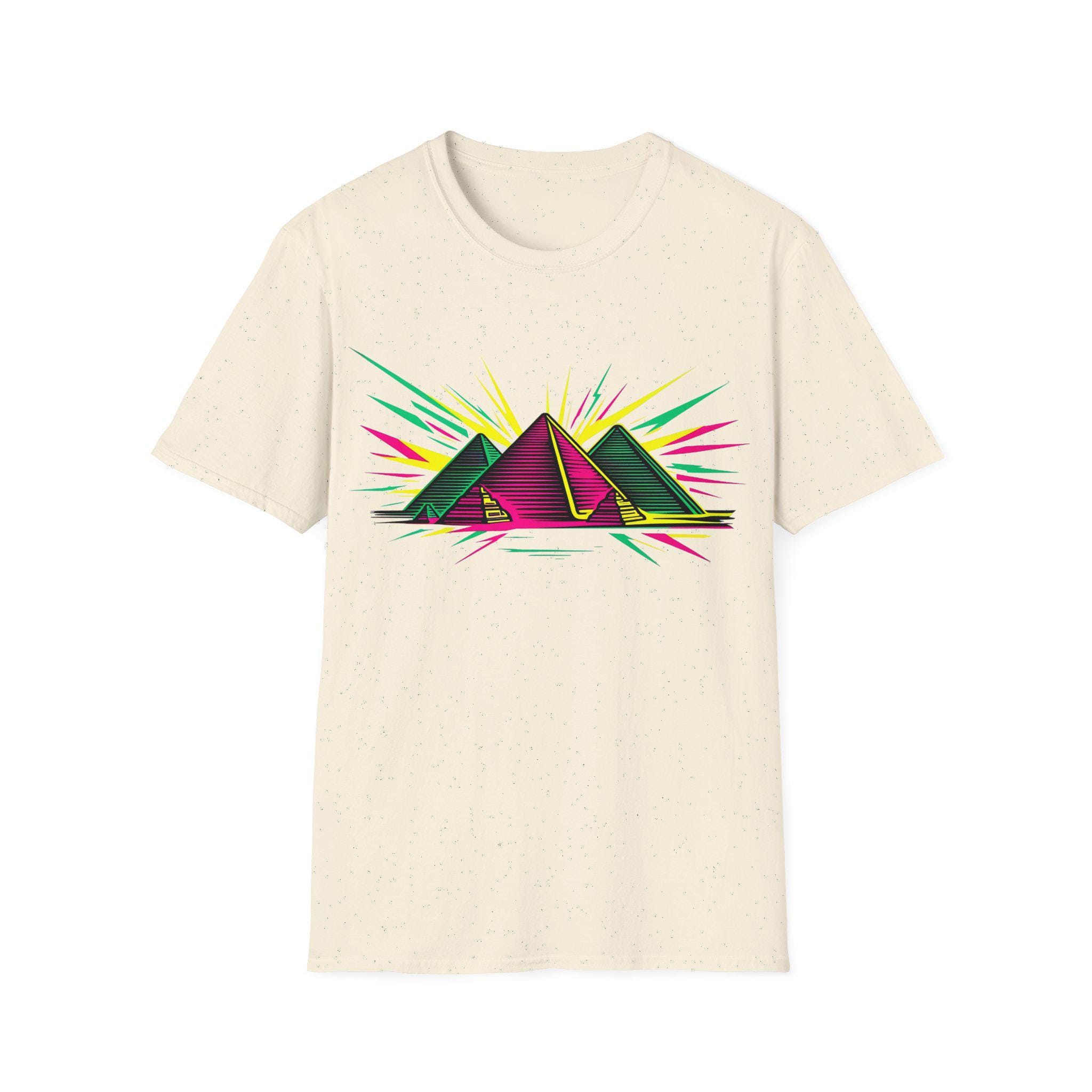 Great Pyramids T-shirt Neon Graphic Tee Ancient History Shirt Shirts ...