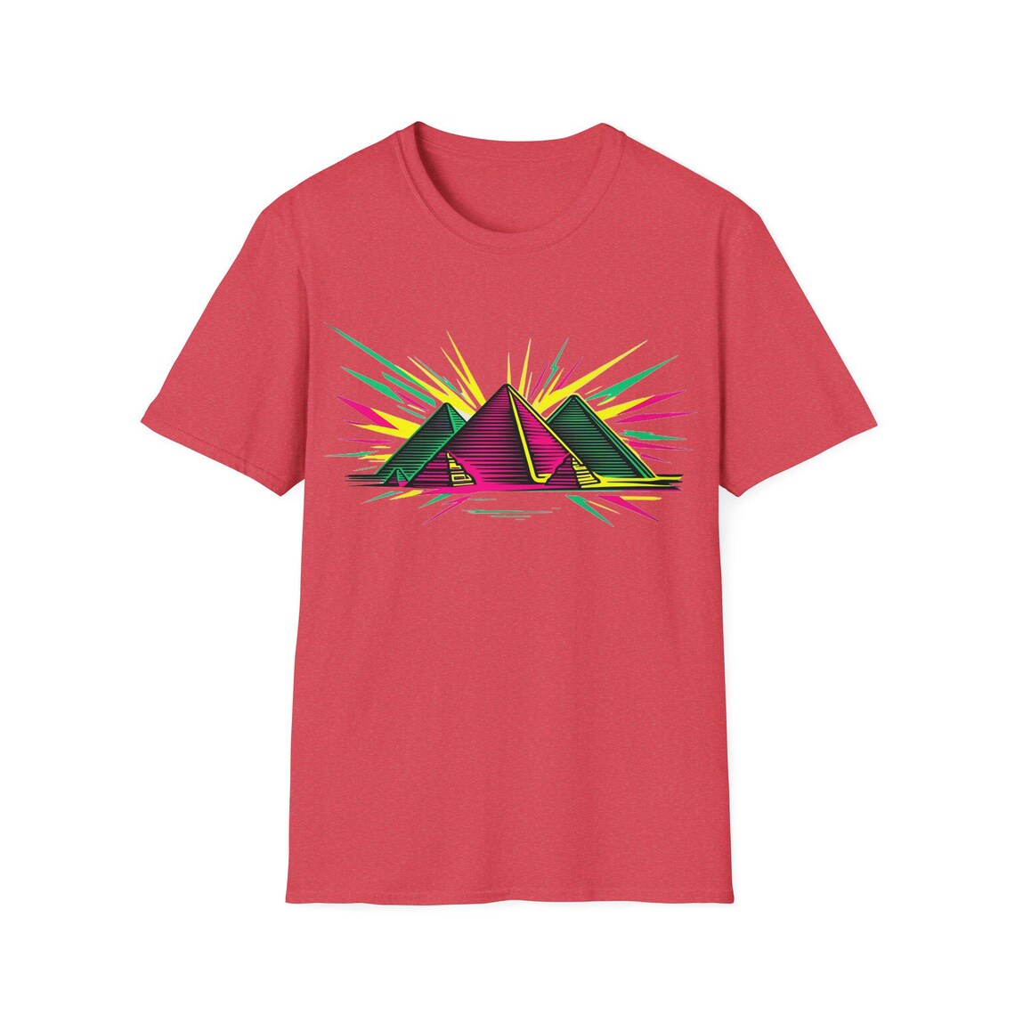 Great Pyramids T-shirt Neon Graphic Tee Ancient History Shirt Shirts ...