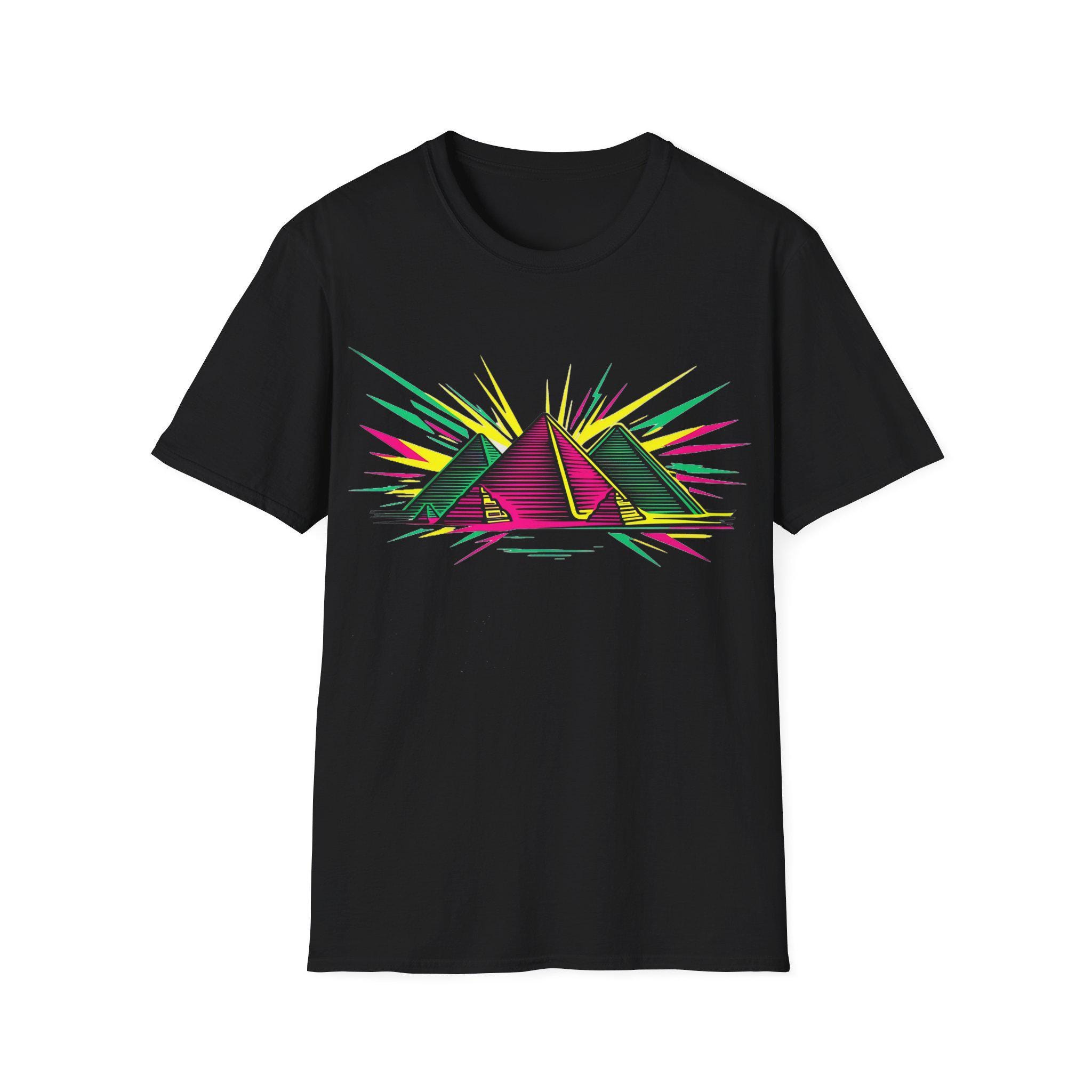 Great Pyramids T-shirt Neon Graphic Tee Ancient History Shirt Shirts ...