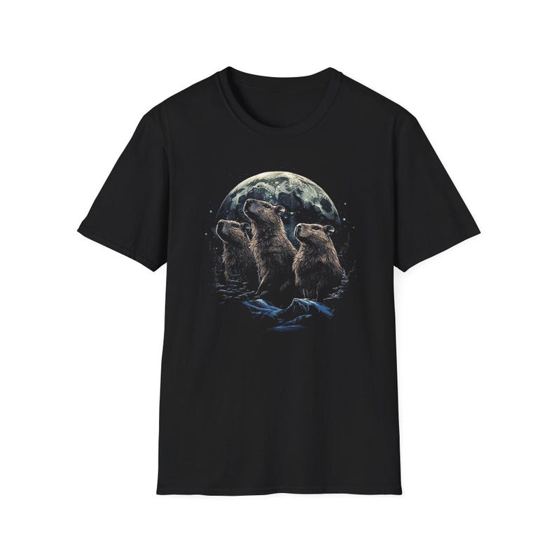 Capybara Shirt Capybara T Shirt Three Capybara Moon Tshirt Capybara ...