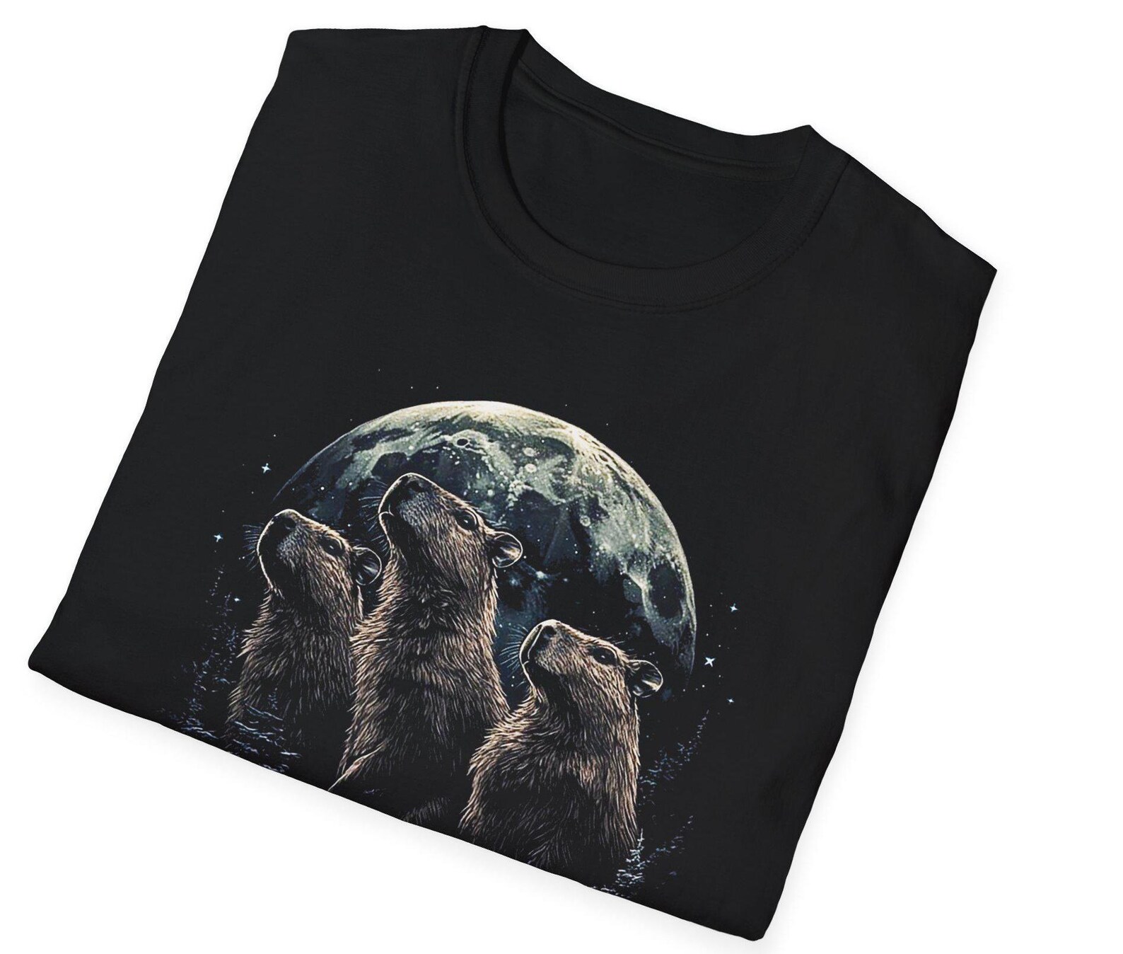 Capybara Shirt Capybara T Shirt Three Capybara Moon Tshirt Capybara ...