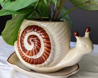 Ceramic Snail Planter - Etsy UK