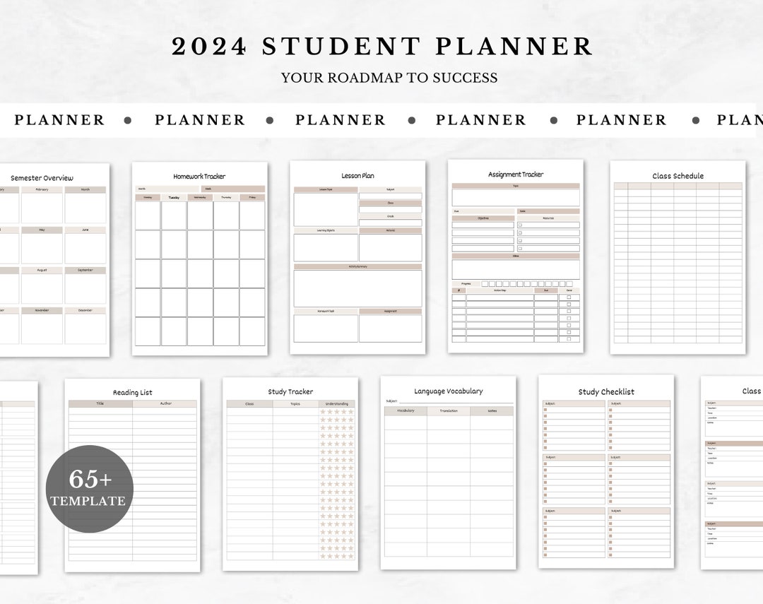 Student Planner Assignment Tracker College Class Timetable - Etsy