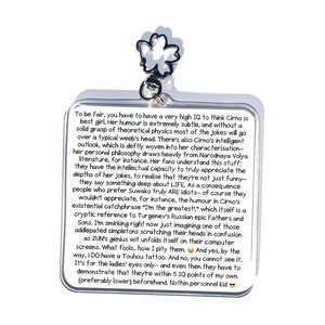 Touhou Cirno Copypasta Acrylic Keychain - Etsy